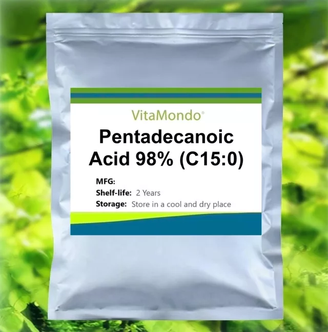 Premium Pentadecanoic Acid 98% (C15:0): 50-200g – Fatty Acid ...